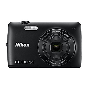 Nikon COOLPIX S4300 16 MP Digital Camera with 6x Zoom NIKKOR Glass Lens and 3-inch Touchscreen LCD (Black)