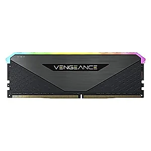 CORSAIR Vengeance RGB RT 32GB (2x16GB) DDR4 3600 (PC4-28800) C16 1.35V Desktop Memory, Black