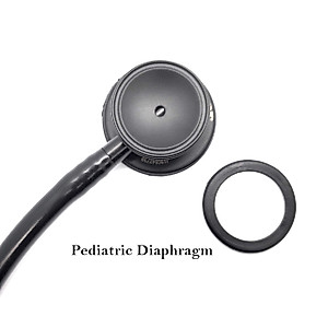 Adult + Pediatric Diaphragm Replacement - Fits Classic III (3) and Cardiology IV Stethoscopes + 2 Extra Ear Pieces, Compatible with Littmann and Other Stethoscopes