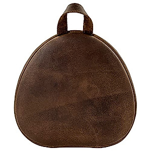 LeatherTex, Minimalist Case Compatible with AirPods Max, Handmade from Full Grain Leather - Bourbon Brown