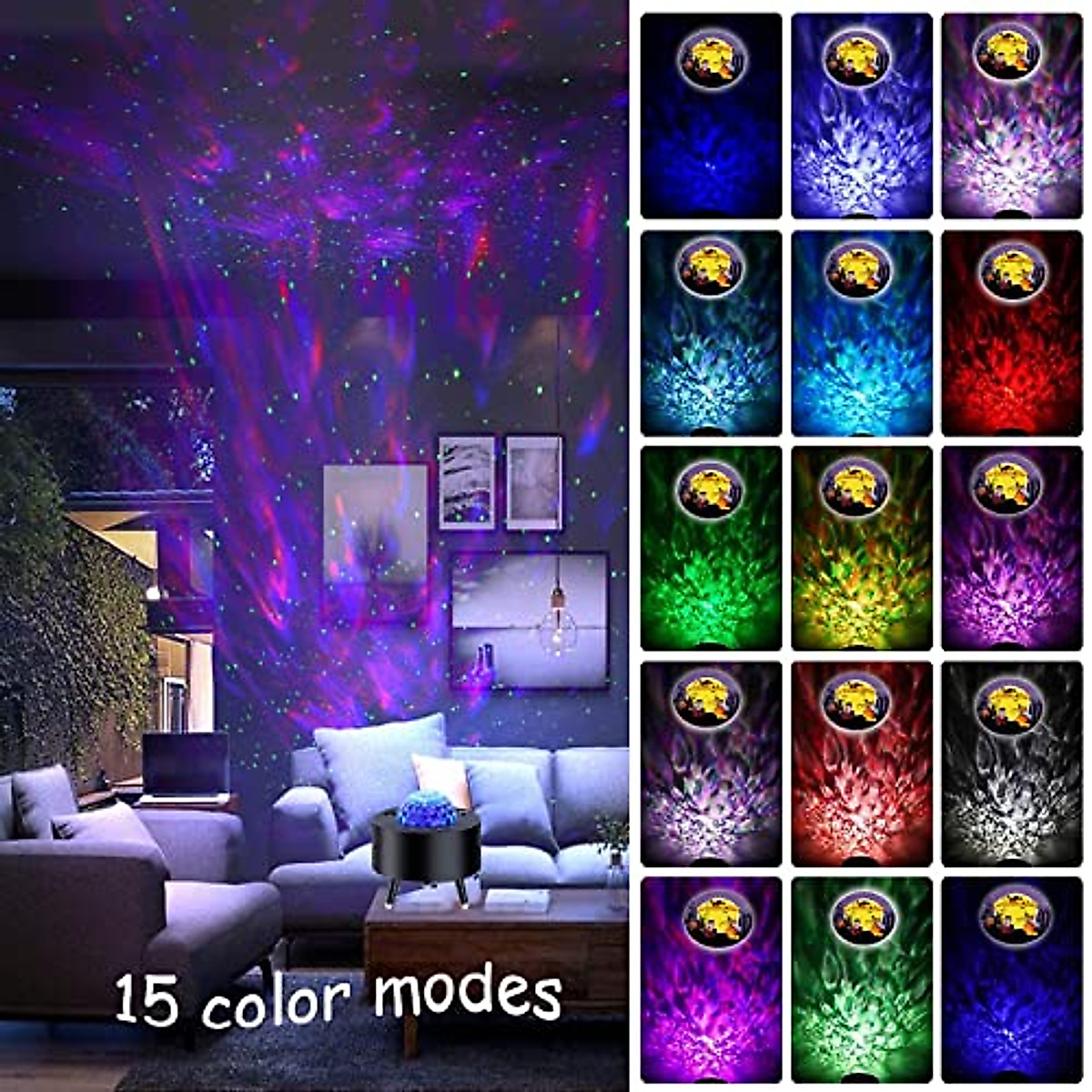 Galaxy Projector Star Projector,Ceiling Led Night Light for Bedroom with Remote Control ,Built-in Bluetooth Speaker for Valentine's Day,Birthday,Party, Gifts for Kids Couple Friends