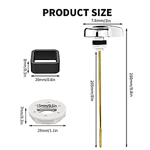 Ullnosoo TOTO Toilet Handle Replacement Parts, for TOTO THU004-CP, Upgraded Copper Trip Lever for St701 Cst854 Cst884 Cst864L Cst863 Cst853, Side Mount Zinc Alloy Toilet Flush Handle