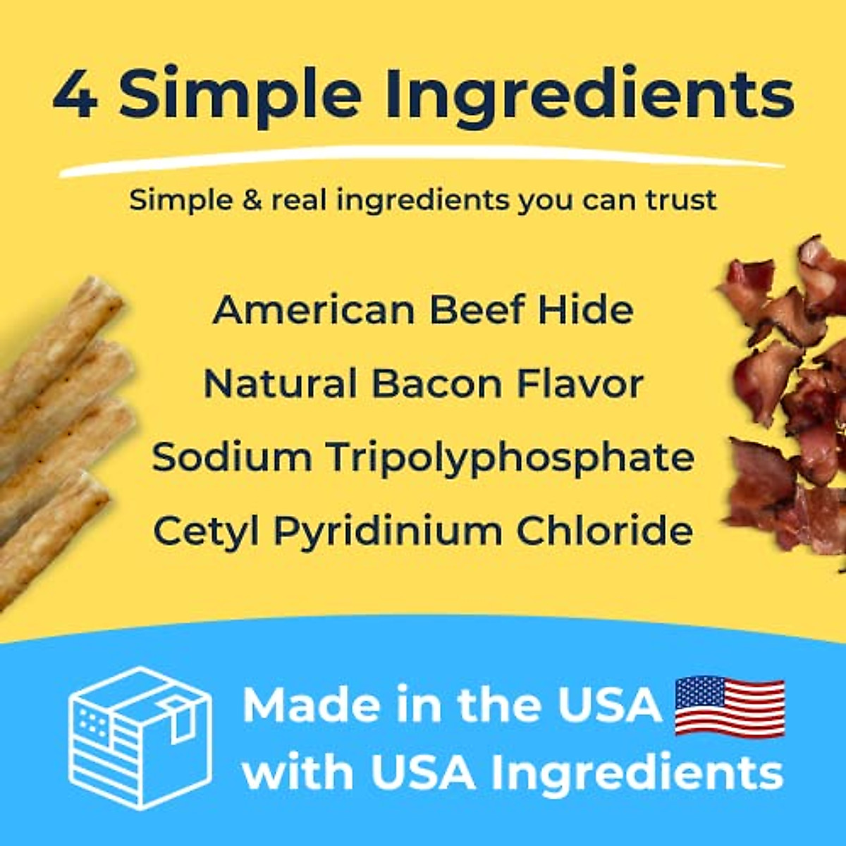 Tartar Shield Soft Rawhide Chews | Safe Dental Treats for Small Dogs | Vet VOHC Approved | Daily Bone Cleans Teeth & Gums Fresh Breath Oral Health Support | USA Made | (Small Dogs / 12 Count)