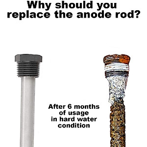 RV Water Heater Magnesium Anode Rod for Atwood Heaters, Dele 2 Pack 1/2" NPT RV Hot Water Tank Anode Rod for RV, Camper and Trailer Water Heaters