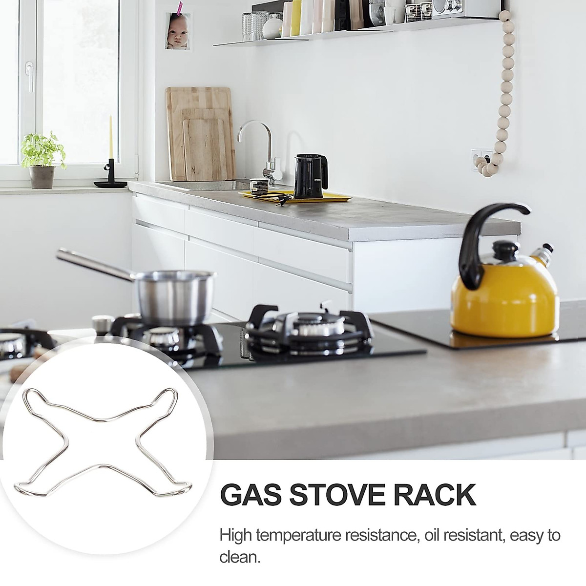 Stove Cooking Rack Kitchen Rack Stainless Steel Saucepan Stove Ring for Wok Kitchen Steam Rack Anti-scalding Wok Rack Stove Pan Stand Milk Pot Grate Burner Grate Cast Boiler Gas