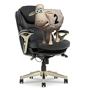 Serta Ergonomic Executive Office Motion Technology, Adjustable Mid Back Desk Chair with Lumbar Support, Black Bonded Leather