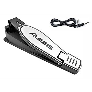 Alesis Turbo Hat Hi-Hat/Kick E-Drum Pedal and Silverline Audio 10ft Connection Cable Bundle