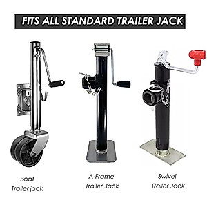 Trailer Jack Wheel Replacement 2000 lbs, 6" Trailer Jack Foot Wheel, Dual Wheel Swivel Trailer Tongue Jack Wheel for Trailer Jack with Pin for Boat Trailer Camper Rv