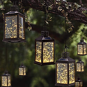 Solar Lantern Lights Outdoor SUNWIND Waterproof Solar Table Lamp Hanging Lighting with 40 Warm White LEDs for Garden Patio Landscape Decoration