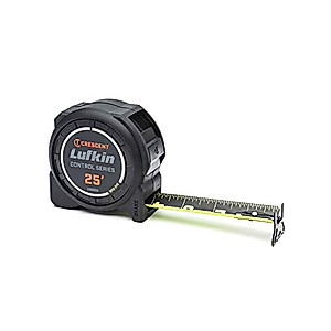 Crescent Lufkin 1-3/16 x 25' Command Control Series Black Clad Tape Measure - L1025CB