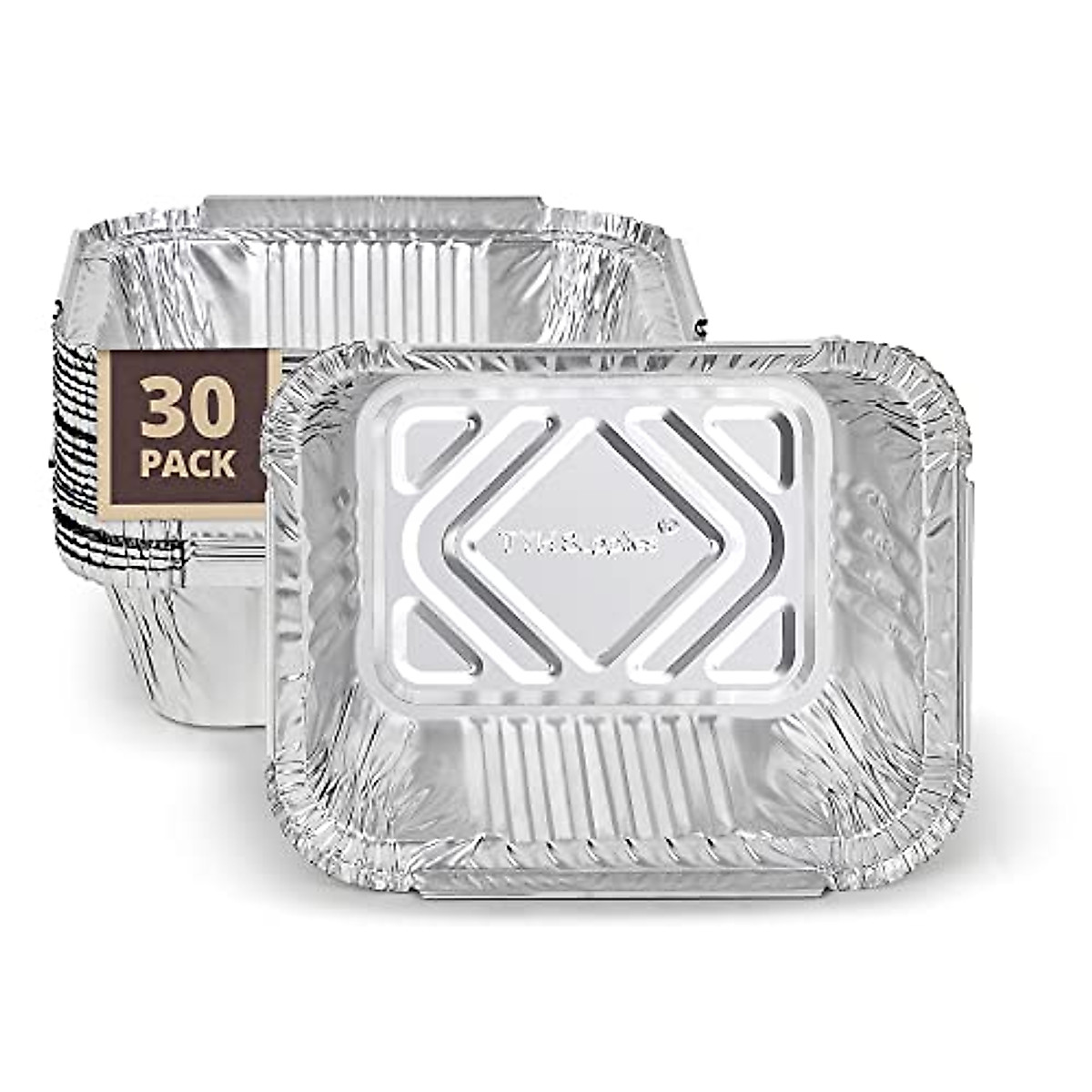 TYH Supplies 30 Pack Grease Drip Pan Liners | Compatible with Napoleon Grills Prestige I-II-IV, PRO, Mirage, Ultra Chef | Disposable Aluminum BBQ Drip Tray Replacement | 5"x4" Inch