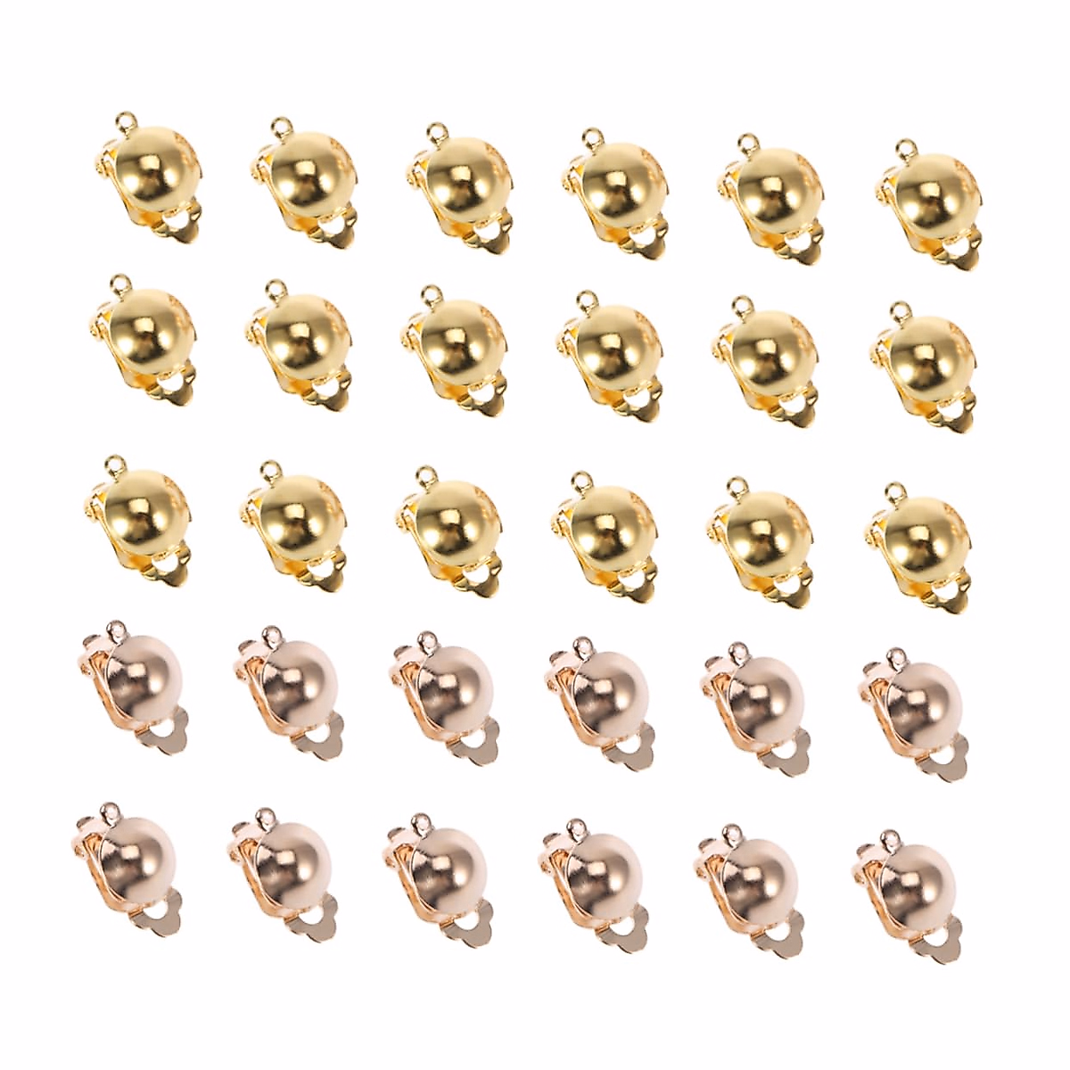 COHEALI 40pcs Screwback Earrings Earring Findings Earring Components Stud Earings Clip on Converters for Earrings Earring Making Supplies Earrings Backs for Studs DIY Jewelry Semicircle