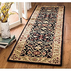 SAFAVIEH Antiquity Collection 8'3" x 11' Brown / Green AT14F Handmade Traditional Oriental Premium Wool Area Rug