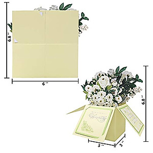 Oritouchpop Sympathy Pop Up Box Card, Healing Floral Pop Up Card for Religious Sympathy, Condolence, Get Well Soon Card, Funeral, Bereavement, Memorial