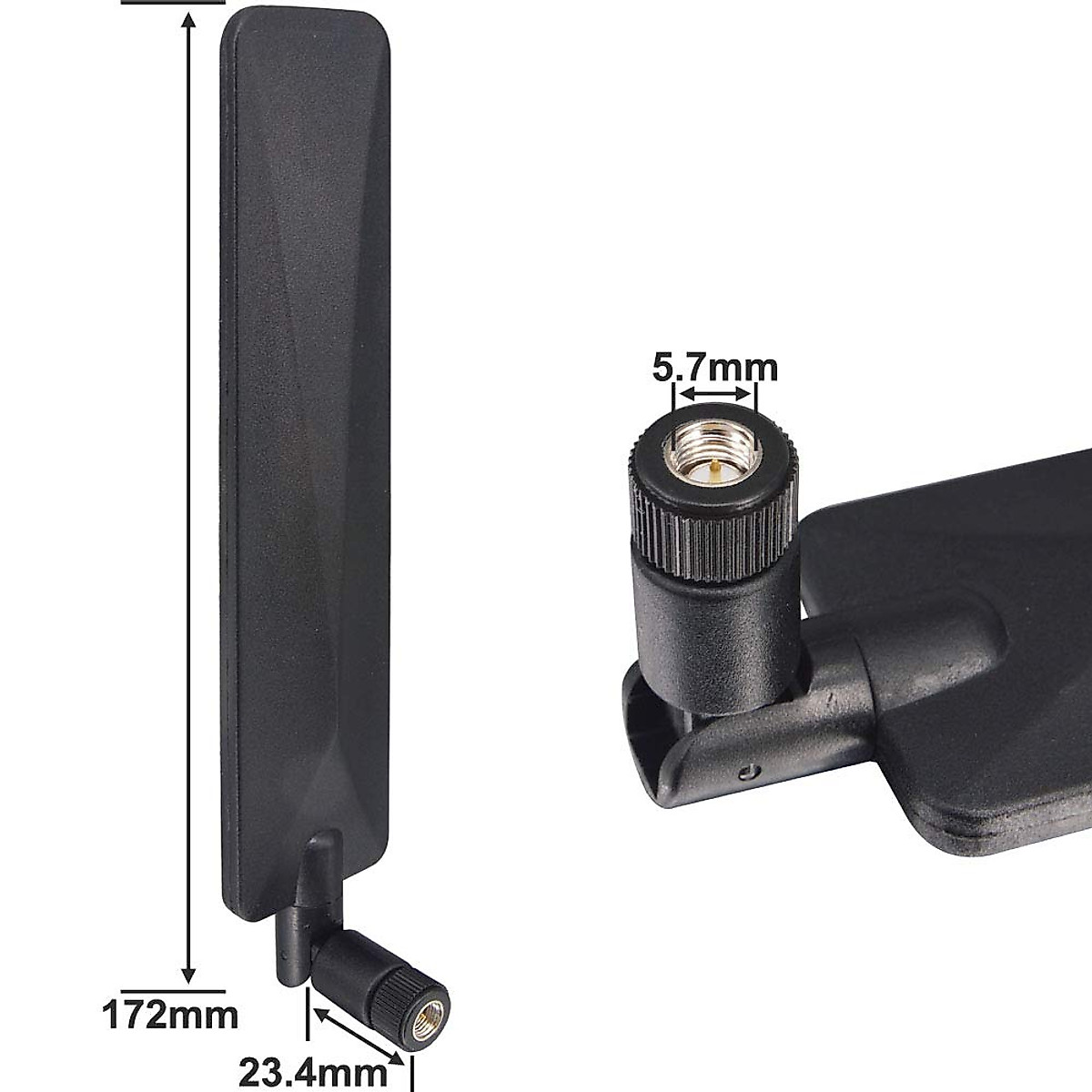 Kaunosta 4G LTE Antenna 10DBI SMA Male Antenna WiFi Aerial Omnidirectional Antenna 700-2700 MHz for WiFi Router Long Range Receiver Wireless Network Card 4G LTE Security Camera 2pcs