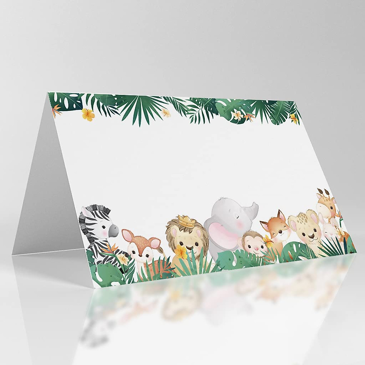 25 Place Cards - Perfect for Jungle Wildlife Theme Birthday Party, Classroom Party, Children Party, Banquets, Events/WZ012