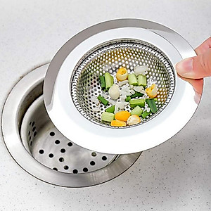Kitchen Sink Strainer Kitchen Sink Stopper, Professional Stainless Steel Sink Filter, With Dense Mesh (2 PCS) for Draining Kitchen, Bathroom, Bathtub, Washbasin