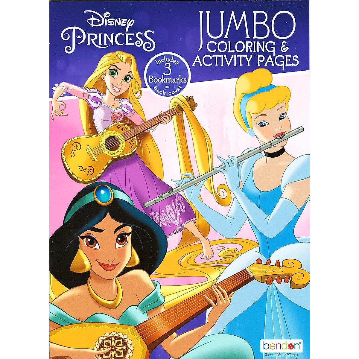 Disney Princess Coloring Book Activity Set for Kids Featuring Disney Princess, Encanto, Moana and Frozen