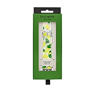 Kate Spade New York women's clear and yellow polyurethane band for apple watch®, 38/40/41/42/44/45/49mm (Model: KSS0172E)