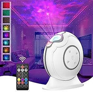 LOFTEK Galaxy Projector Star Projector, 360° Adjustable Night Light Projector with Remote Control&Timer, Rechargeable LED Starry Light Projector for Kids Bedroom Decor, Adult Home Theater, Ceiling
