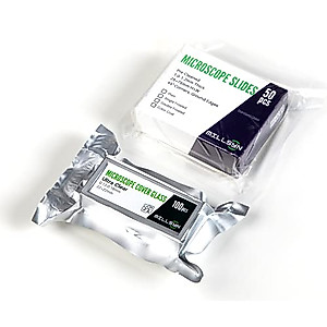 MILLSYN 50 pcs Microscope Slides Blank Plain, Plus 100 pcs Coverslips Ultra-Clear Cover Glasses