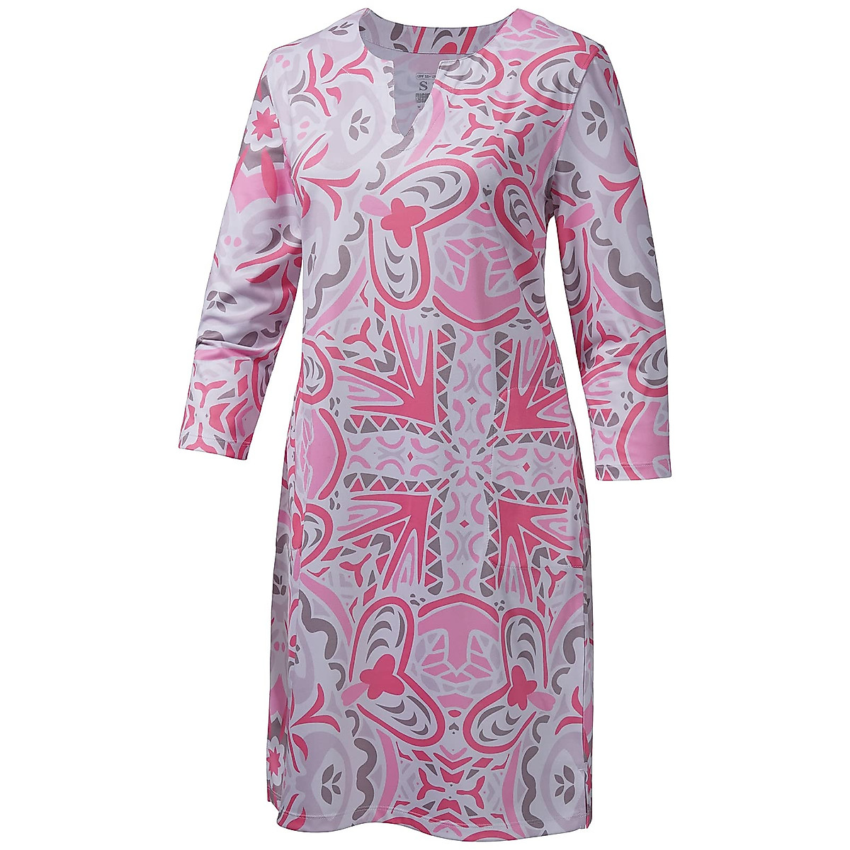 Lightbare Women’s 3/4 Sleeve Dress with Pockets UPF 50+ Casual Sun Dress Breathable Quick Dry for Beach Hiking Outdoors Party