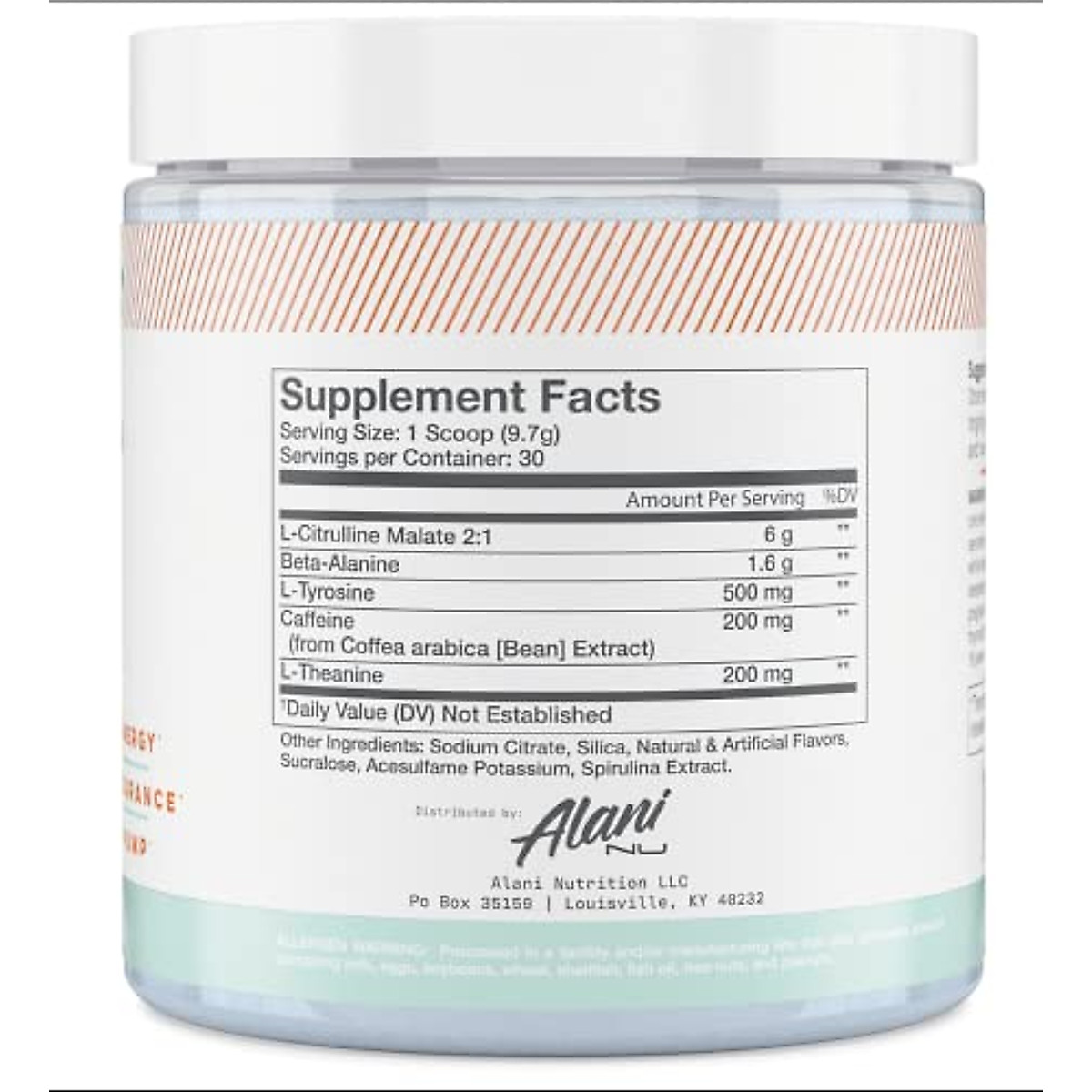 Alani Nu Pre Workout Supplement Powder for Energy, Endurance & Pump | Sugar Free | 200mg Caffeine | Formulated with Amino Acids Like L-Theanine to Prevent Crashing | Breezeberry, 30 Servings