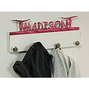 MIRROR MANIA Personalized Coat Hanger Gymnastics Gymnasts Rack Bag Hat Towel Backpack Sweatshirt Jacket Hook Organizer Wall Door Decor, One of A Kind, Custom Made to Order, with Your Name On It!