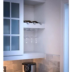 Hardware Resources STEM1-SN-R Stem Glass Holder, Satin Nickel