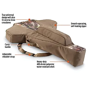 Guide Gear Deluxe Universal Soft Crossbow Case with Backpack Strap, Padded Water-Resistant Outdoor Archery Gear Bag