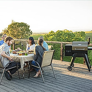 Monument Grills 85030 Wood Pellet Grill and Smoker for Outdoor Cooking, with chimney, Bronze