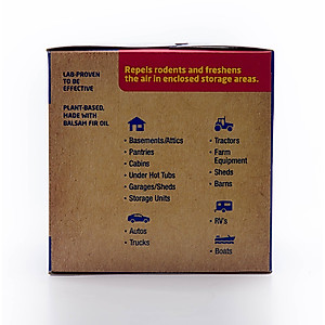 Fresh Cab Botanical Rodent Repellent - Environmentally Friendly, Keeps Mice Out, 12 Scent Pouches