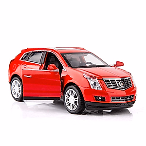 TGRCM-CZ Diecast Model SUV Cars Toy Cars, SRX 1:32 Scale Alloy Pull Back Toy Car with Sound and Light Toy for Girls and Boys Kids Toys (Red)