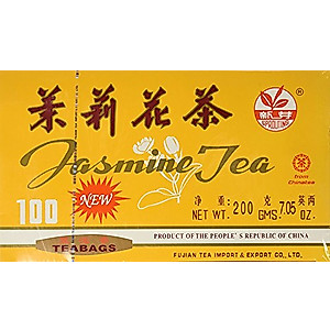 Chinese Jasmine Green Tea 100 Tea Bags by A2AWorld Green Tea