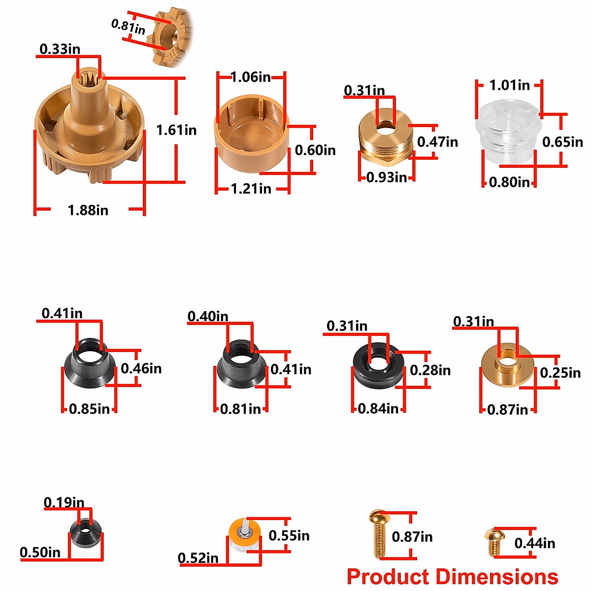 yourour RK-17MH Repair Kit Metal Handle,Outside Faucet,Compatible with Woodford Model 17