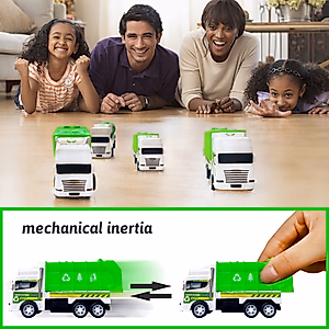 17PCS Garbage Truck Cake Topper Trash Truck Cake Decorations Trash Can Birthday Party for Trash Truck Waste Management Recycling Party Supplies