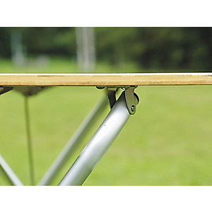 Snow Peak Single Action Table Low, LV-100TR, Designed in Japan, Made of Laminated Bamboo, for Indoor Outdoor Use, Lifetime Product Guarantee