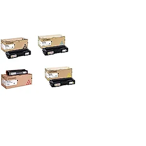 Genuine Ricoh SP C310HA 406475, 406476, 406477, 406478, High Yield Toner Bundle Set SP C311N C312DN SPC312DN BCYM Sealed in Retail Packaging