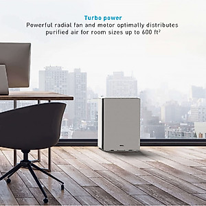 IDEAL Health German-Made, AP60 PRO Air Purifier, True HEPA Filter, Activated Carbon, Cleans up to 600 sq. ft., Ultra Quiet, Remote Control, Airborne Debris, Dust, Odors