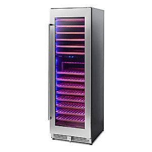 THOR Kitchen Freestanding 24-Inch Dual Zone Wine Cooler in Stainless Steel - Model TWC2403DI