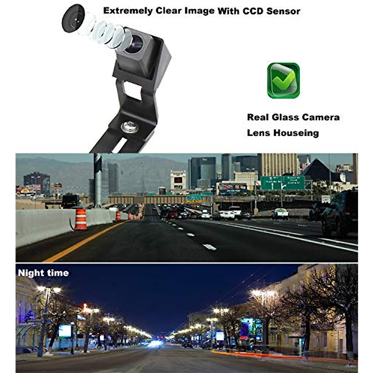 RED WOLF Spare Tire Wheel Backup Camera for Jeep Wrangler JK JKU Rubicon Commander Patriot Liberty Vehicle 2007-2018 Truck Reverse Rear View W/ Factory Radio RCA Uconnect Adapter(Plus)