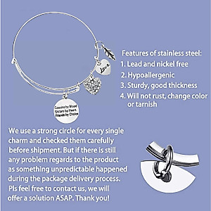 Infinity Collection Cousin Gift, Cousins by Chance, Friends by Choice Charm Adjustable Bangle, Cousin Jewelry for Women- Gift for Cousins