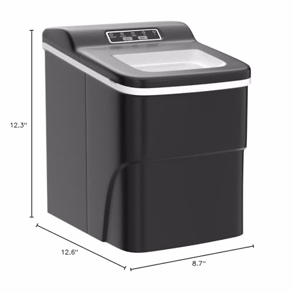 Ice Maker Countertop, Efficient Easy Carry Ice Machine,30Lbs/Day,Ideal for Restaurant, Bars, Home and Offices, Includes Scoop