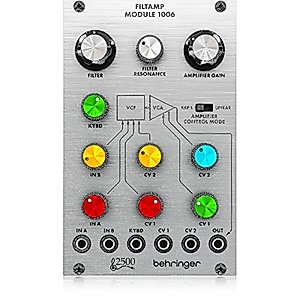 Behringer FILTAMP MODULE 1006 Legendary 2500 Series 24 dB Low-Pass VCF and VCA Module for Eurorack