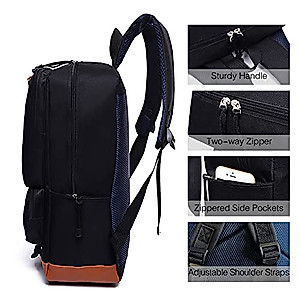 Zusvus Anime Backpack Laptop Bag Student School Book Bag Large Capacity Multipurpose Casual Travel Daypack Black