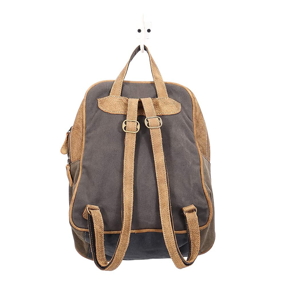 Myra Bag Clique Upcycled Canvas & Cowhide Backpack S-1446