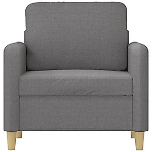 WHOPBXGAD Sofa Chair,Living Room Sofas, upholstered Sofas for Living Rooms, bedrooms, Offices and Apartments,Light Gray 23.6" Fabric