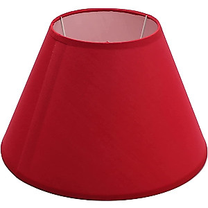 Othmro Red XLarge Lamp Shade Set of 2, 5.91 * 11.8 * 7.48 IN Drum Lampshades for Table Lamp Shades, Fabric Farmhouse Bell Lamp Shades for Table Lamps Lampshades, Lampshade for Bedroom Living Room