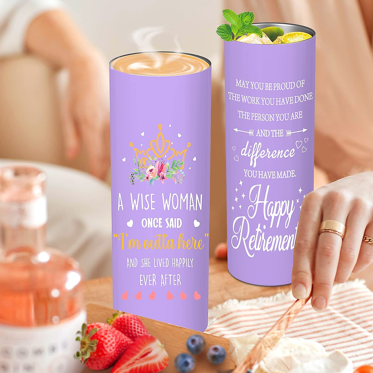 Retirement Gifts for Women, Happy Retirement Tumbler Best Retirement Gifts Ideas for Coworker, Teacher, Nurse,Doctor, Mom, Boss,Female Friend, Grandma, Retirees, Funny Ladies Retired Cup Gifts for Her