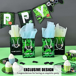 WERNNSAI Game Party Bags - 16 Pack Loot Gift Bags Party Supplies for Kids Boys Birthday Party Favor Treat Goody Bags with Handle